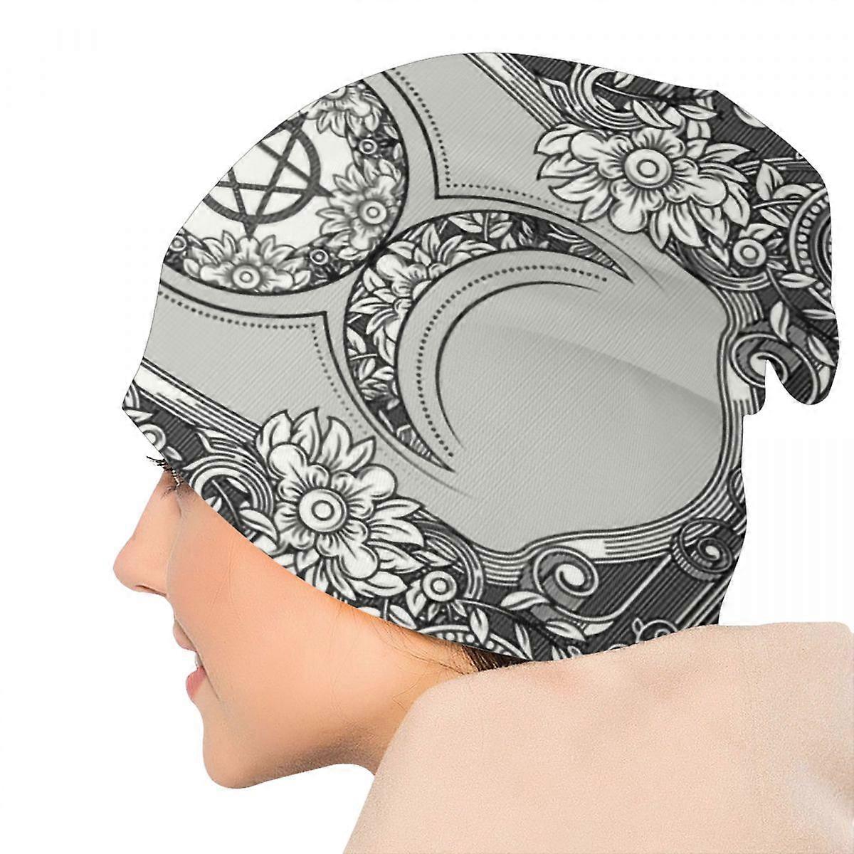 Triple Moon Goddess Skullies Beanies Caps Unisex Winter Warm Knitted ...