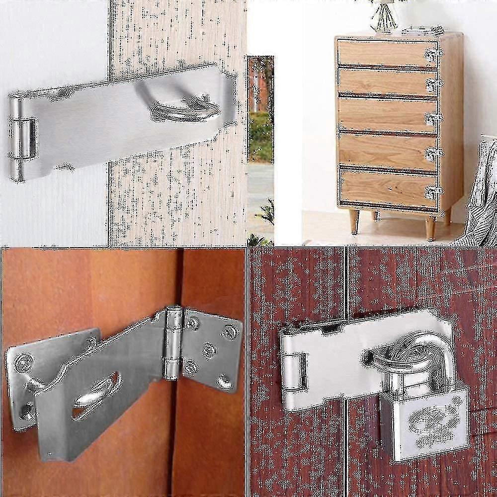 Padlock Clasp,2 Pack Door Latch Stainless Steel Door Catch Door Lock ...