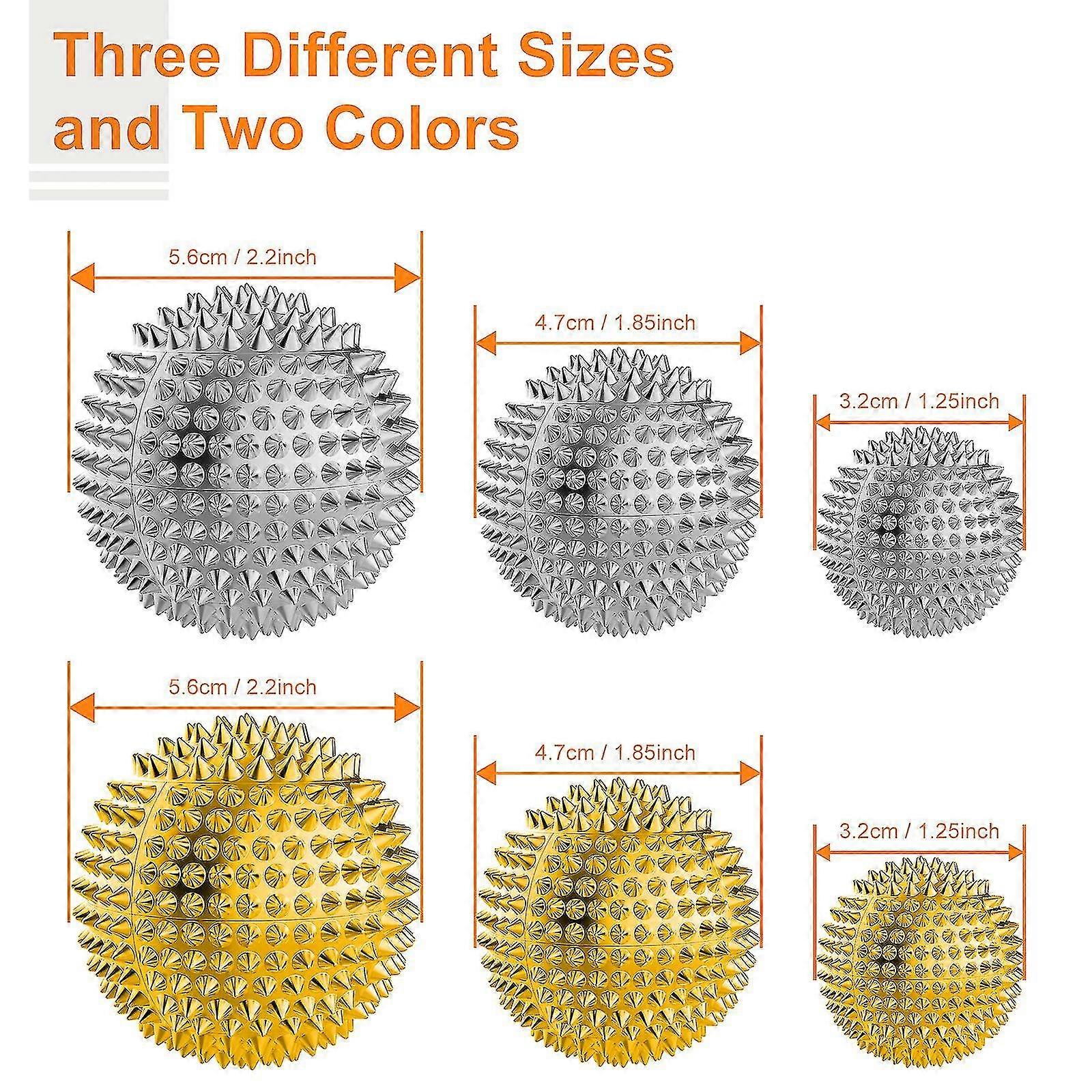2PCS Massage Ball with needles-Acupressure Active Massager Spiky Hard Massaging Tool for Hand ...