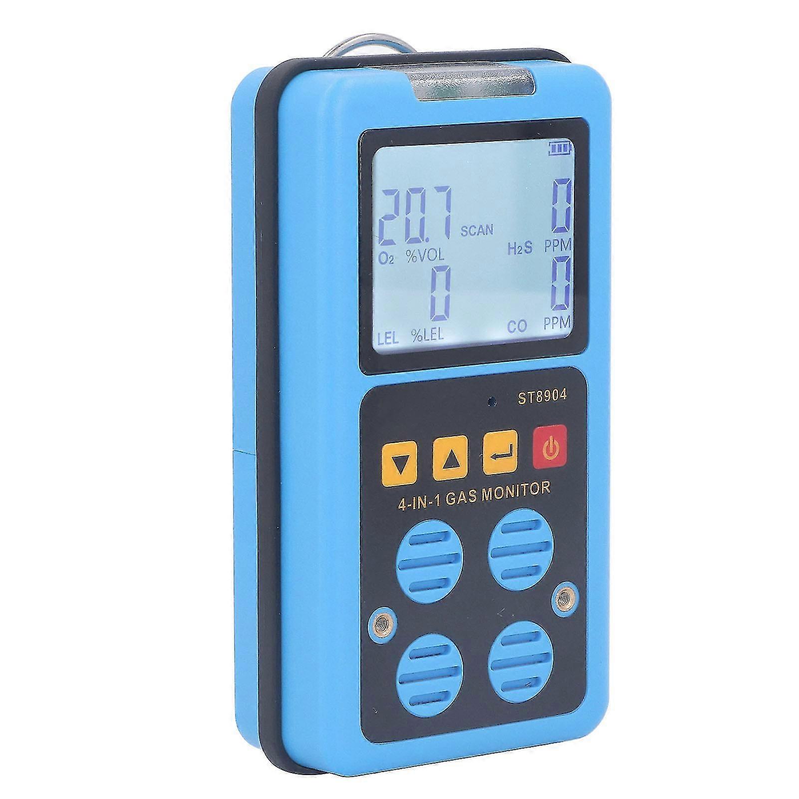 ST8904 Gas Monitor - CO H2S O2 LEL Digital Gas Detector with Sound ...