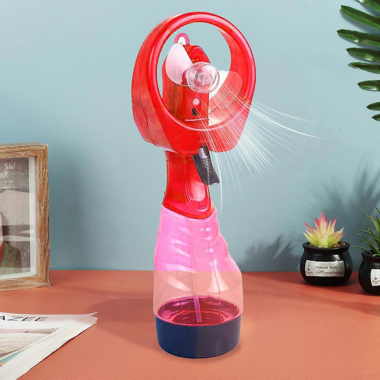 Handheld Water Misting Fan - Battery Powered Water Misting Desk Fan ...