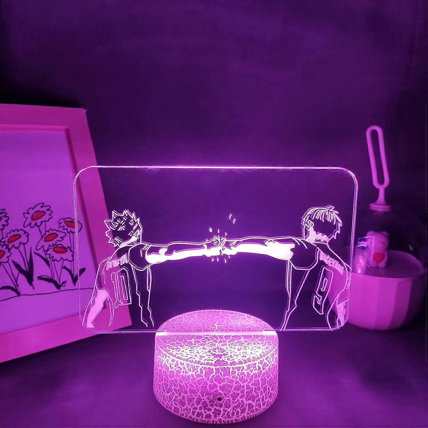 Anime Figure 3D Led Night Light RGB Gift Bed Living Room Table Home ...