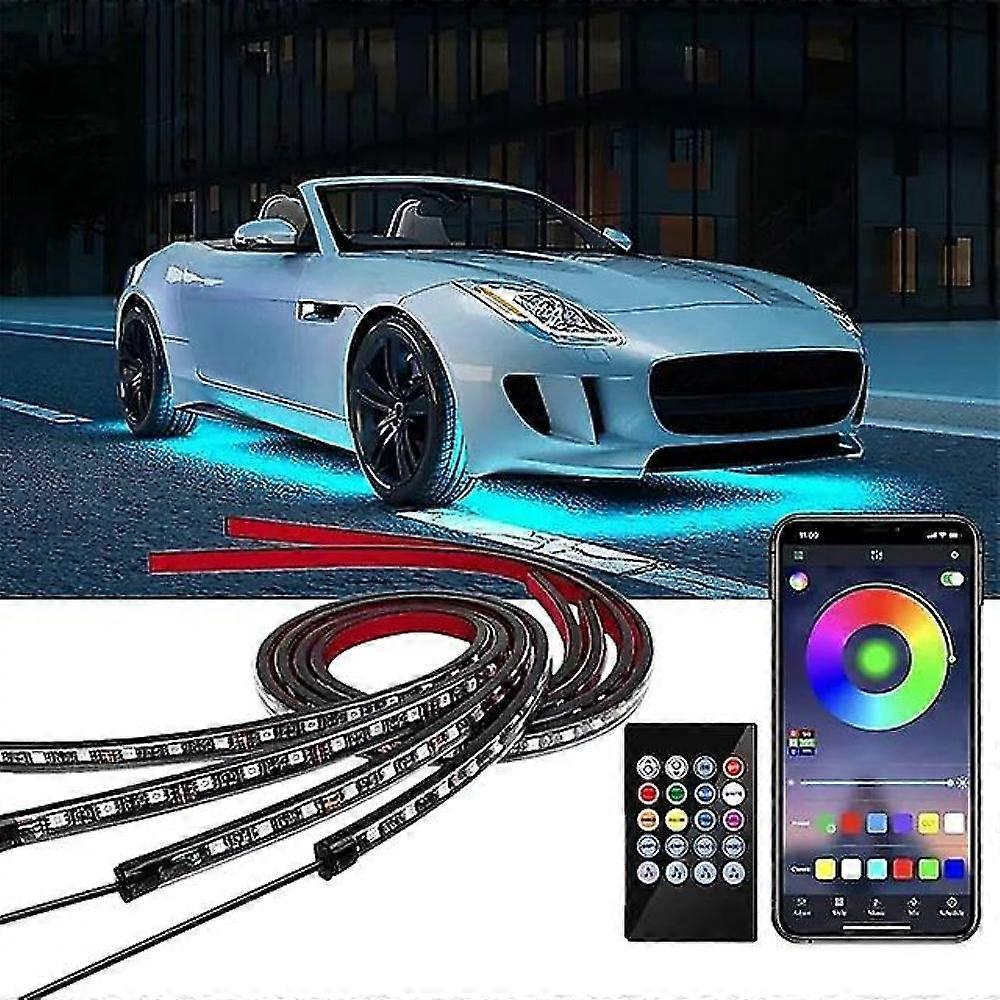 LED Underbody Light Kit 6-Piece Car Underglow LED Strip Kit - Multi ...