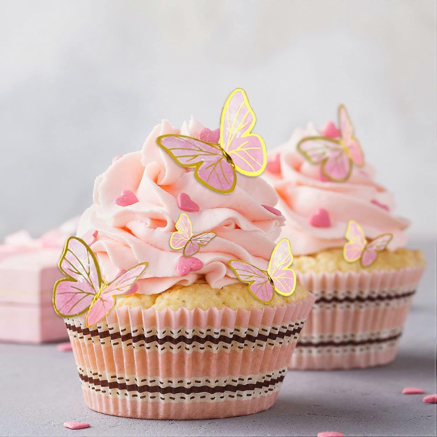 Pack of 30 Butterfly Cake Toppers 3D Butterfly Cake Topper Mix ...