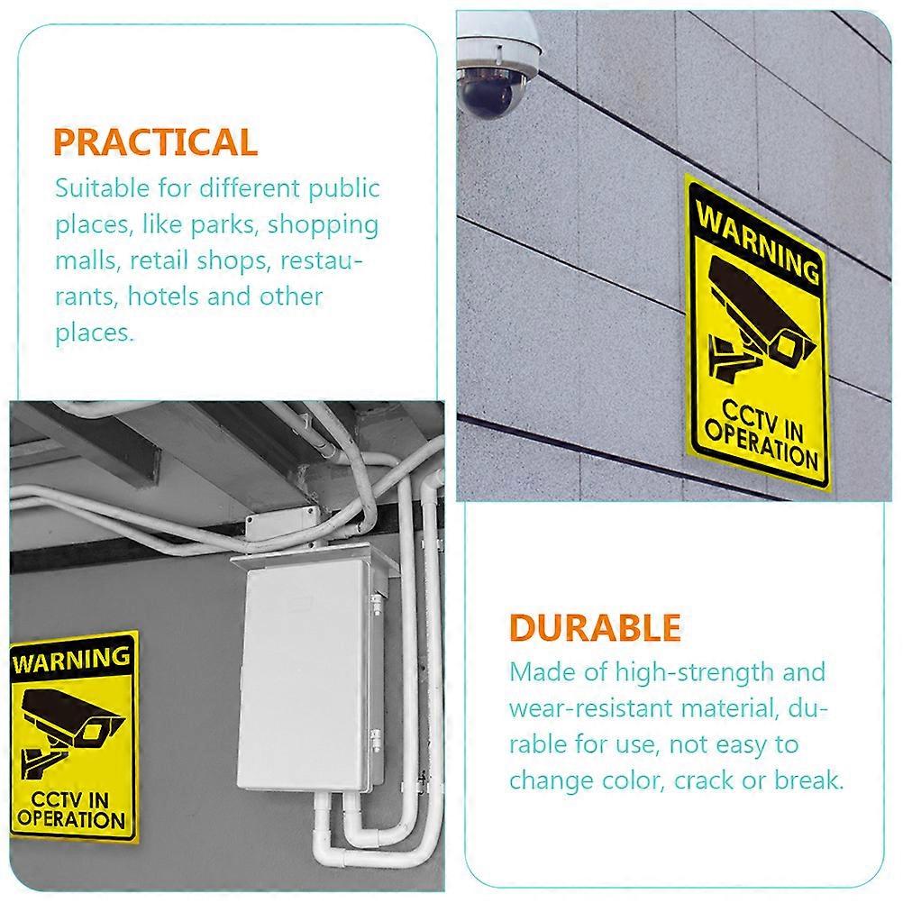 Outdoor Adhesive Acrylic Sign CCTV In Operation Warning Sign Video ...