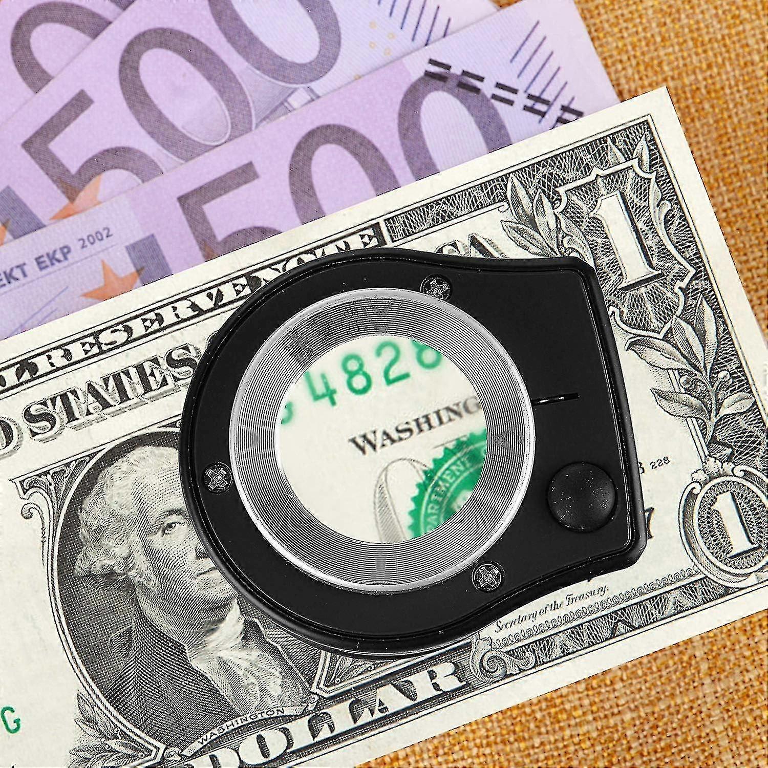 30X Loupe Magnifier USB Rechargeable 6 Lights Portable Metal Eye Loupe ...