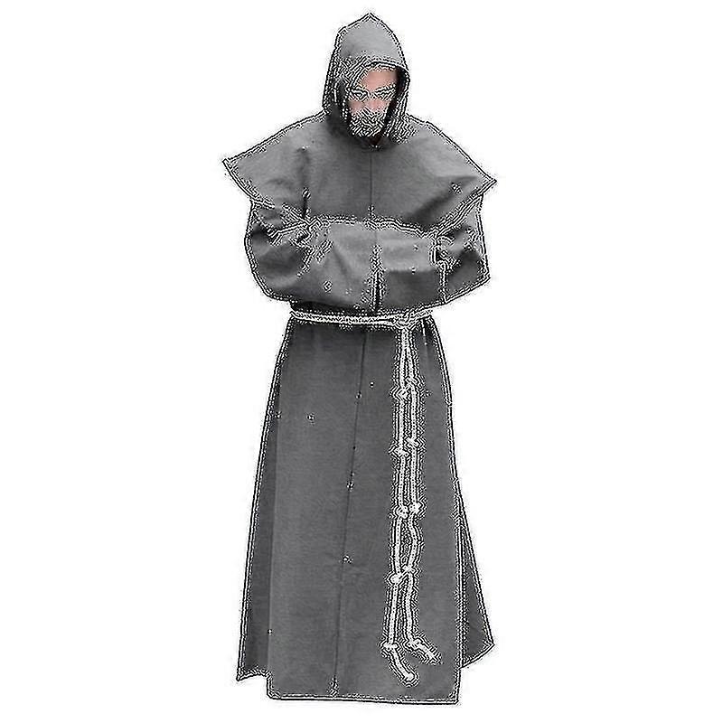 S-5xl Renaissance Monk Clergy Habit Scapular Friar Costume Religious ...
