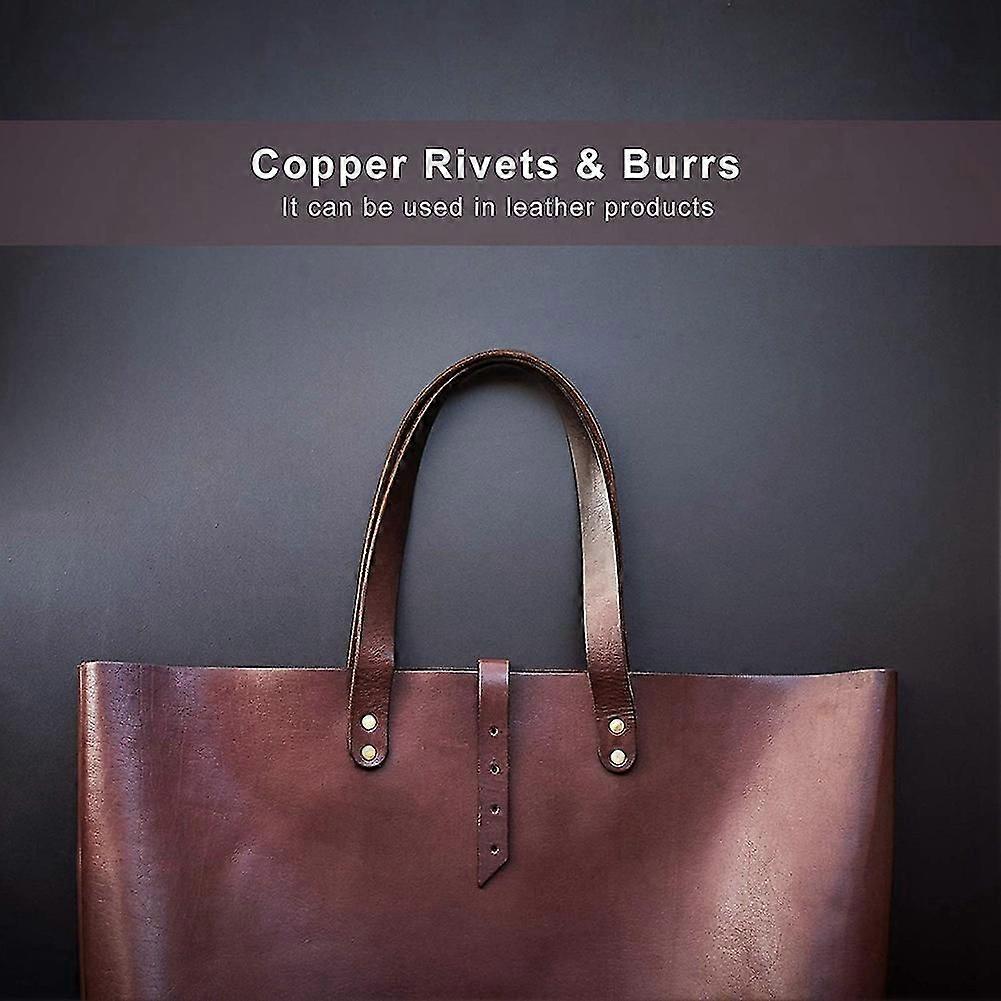 50 Sets Copper Rivets and Burrs, Copper Rivets for Leather for Belts ...