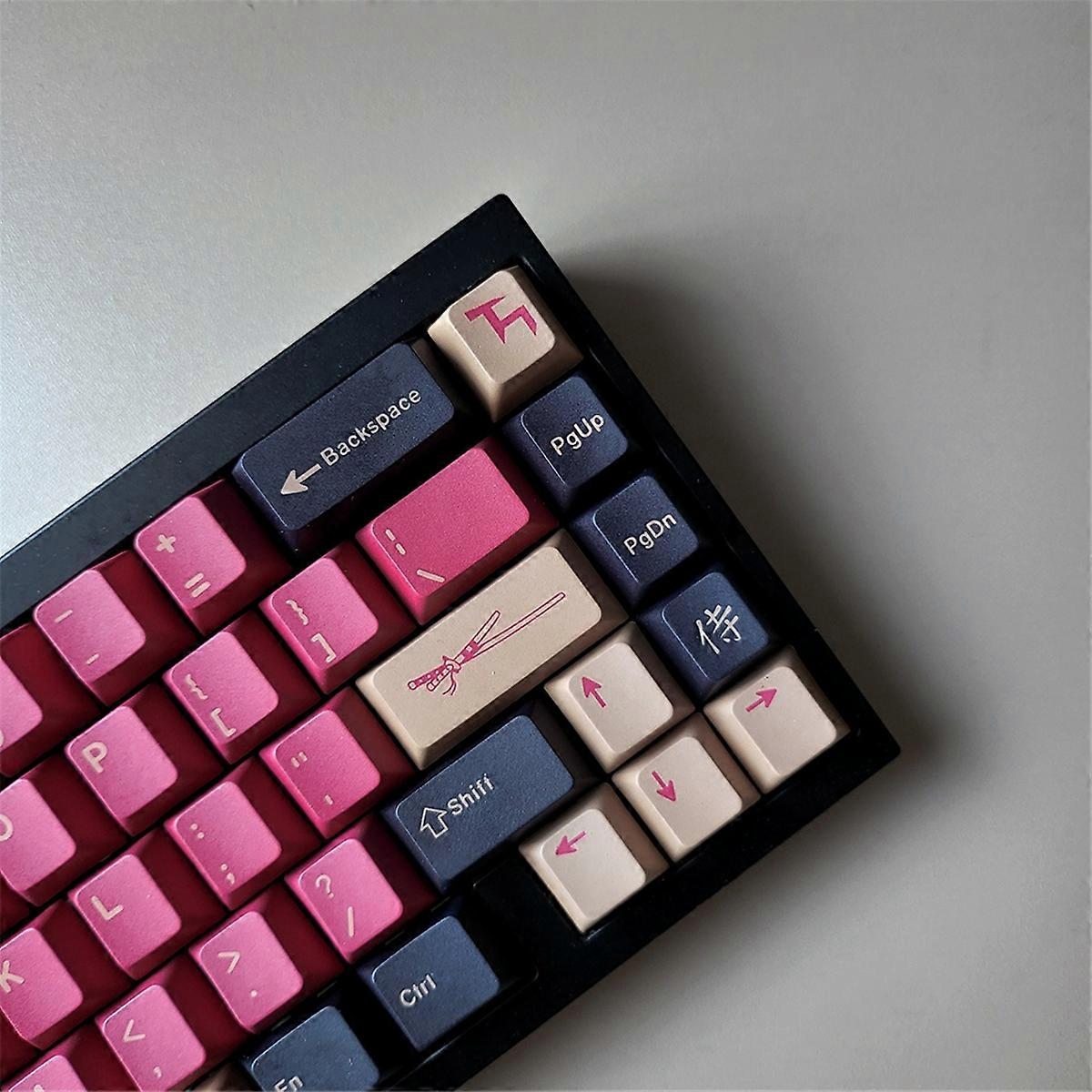 Keycaps Pbt Cherry Profile Red Samurai Big Set Key Caps French Key Caps ...