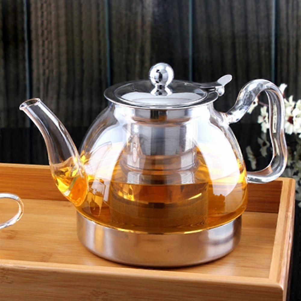 Induction cooker glass teapot, stovetop teapot clear glass flower ...