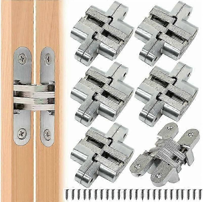 6pcs Folding Hinge Hidden Cross Hinges, Invisible Hinge Closure, Arched ...