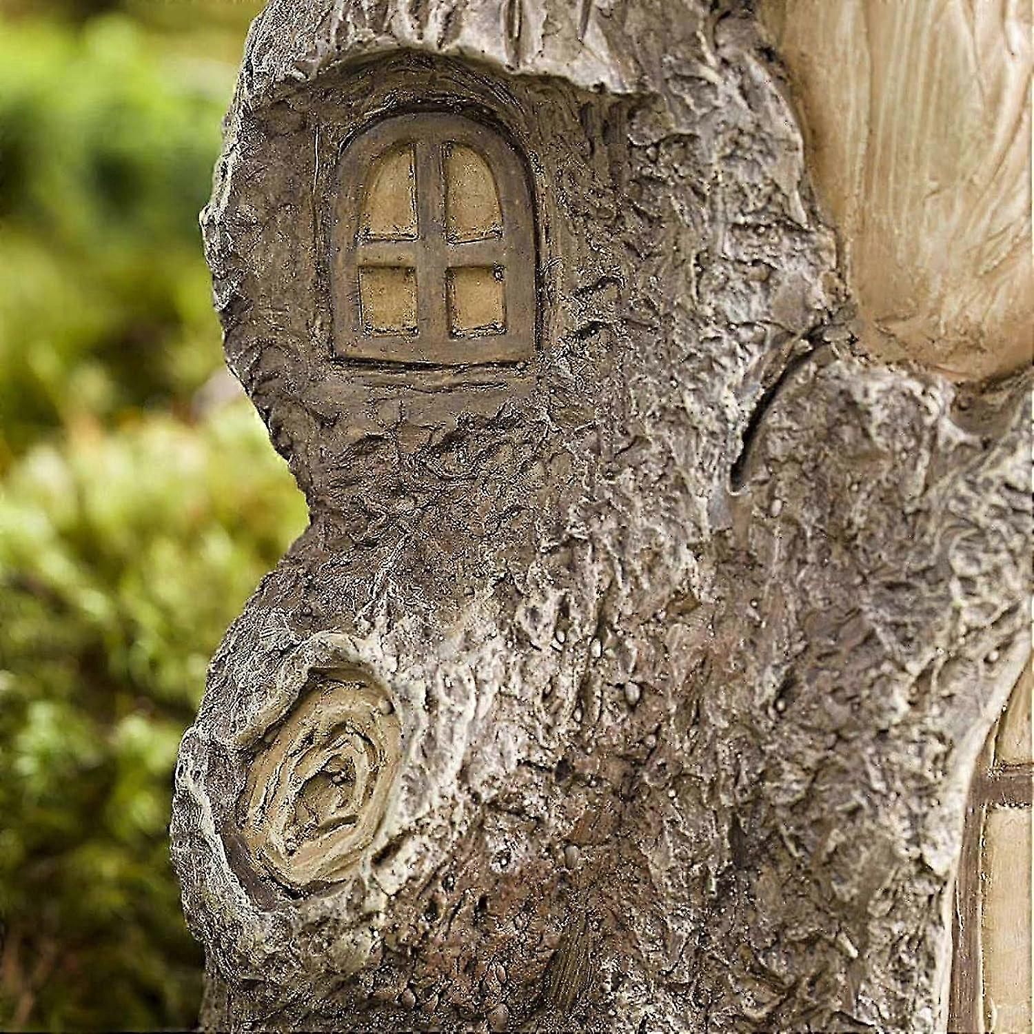 Bird Feeder, Hand - Painted Resin Bird Feeder with Tree - Trunk Base ...