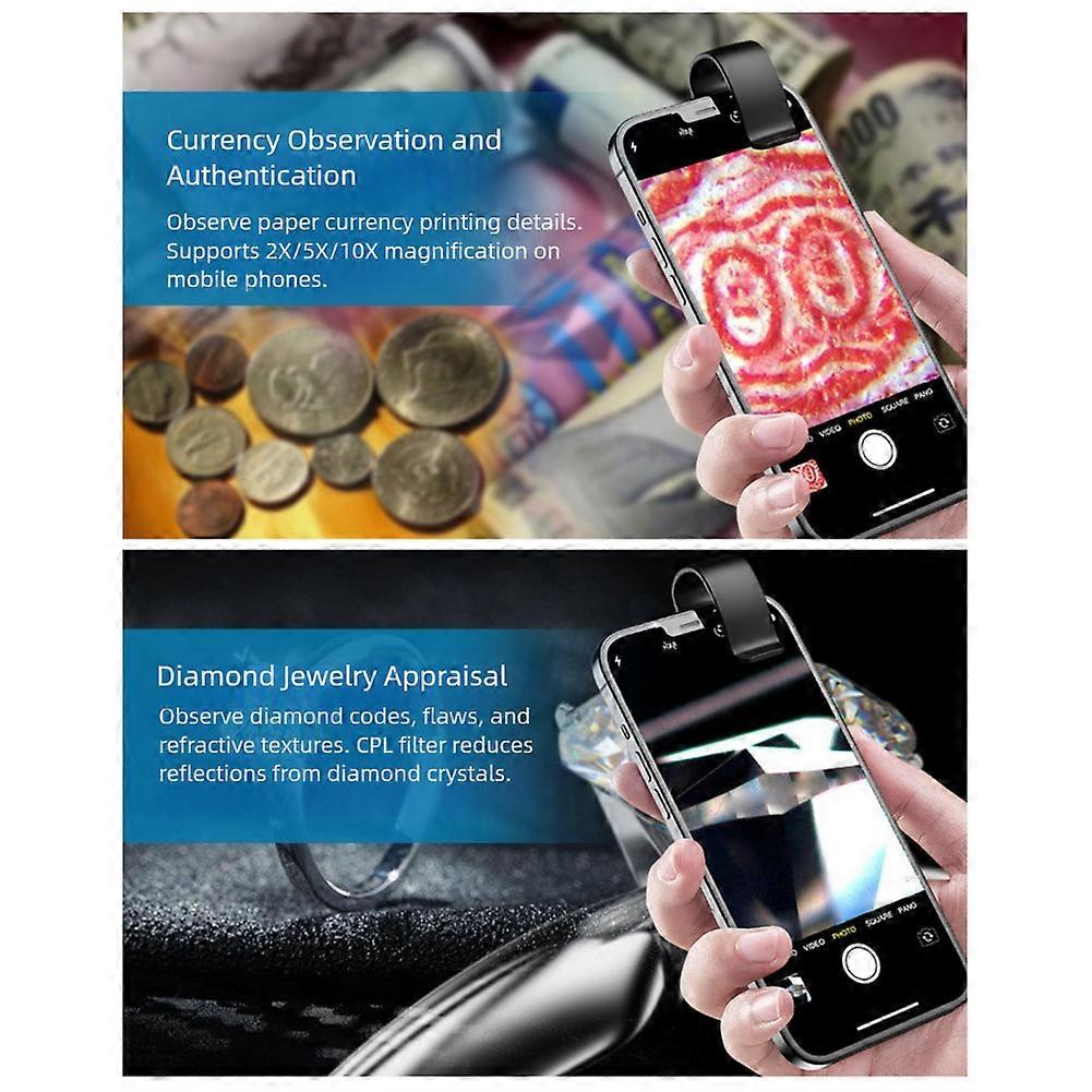 Nano-Zoom 200x for iPhone Portable Phone Microscope Lens For IPhone ...