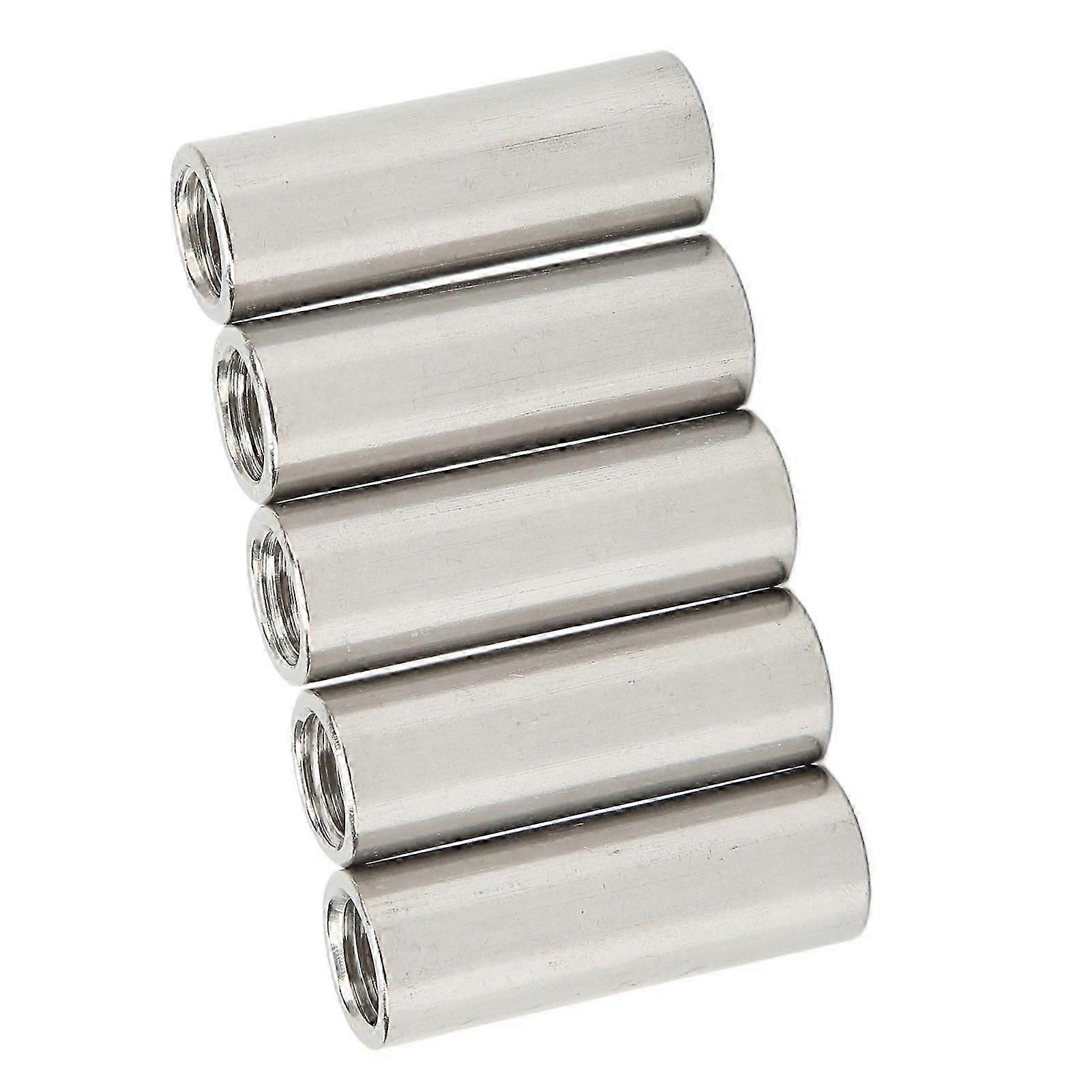 5Pcs Coupling Nut Round M12 Stainless Steel Rod Connector Nut Female ...