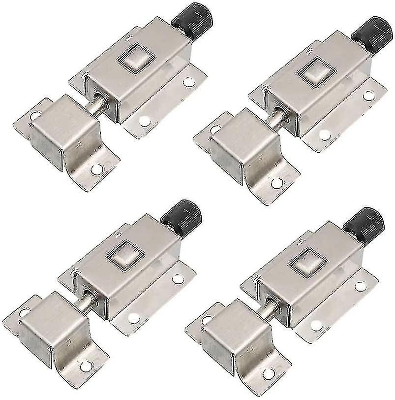 4 Piece Spring Loaded Automatic Sliding Latch, 2 Inch Stainless Steel ...