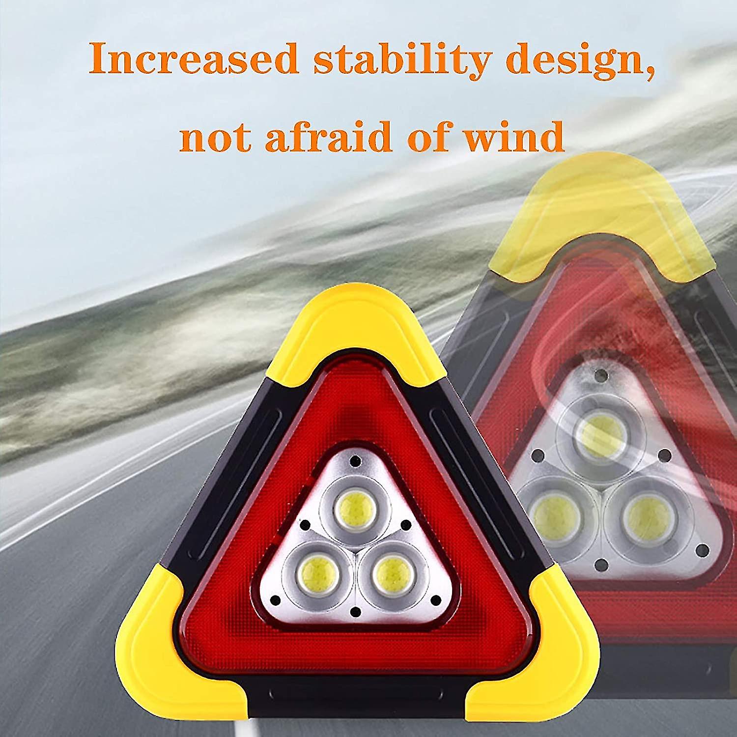Triangular Warning Sign, Road Safety Breakdown Alarm Lamp, Dual ...