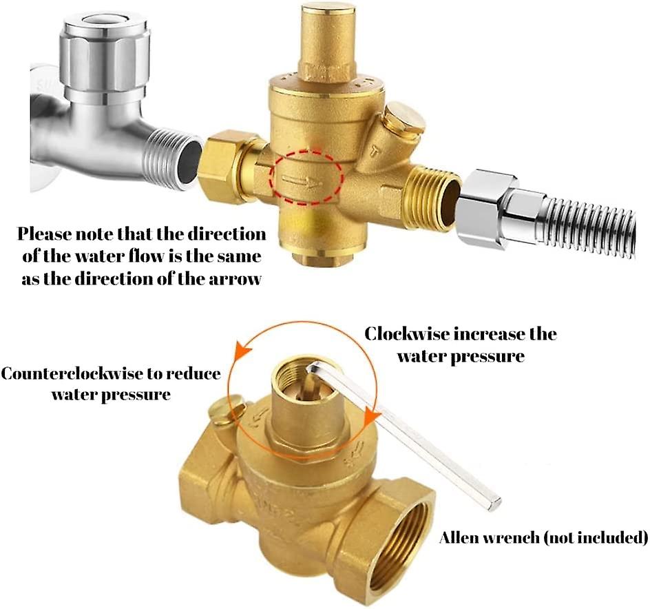 Brass Water Pressure Reducing Valve, DN15 Brass Pressure Reducing Valve ...