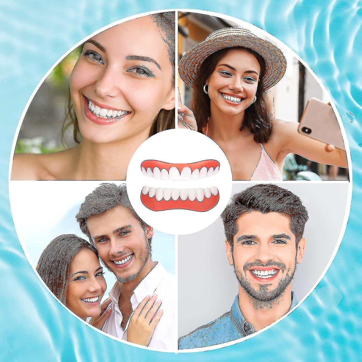 Teeth Veneers White Dentures For Upper And Lower Jaw Fake Teeth For ...