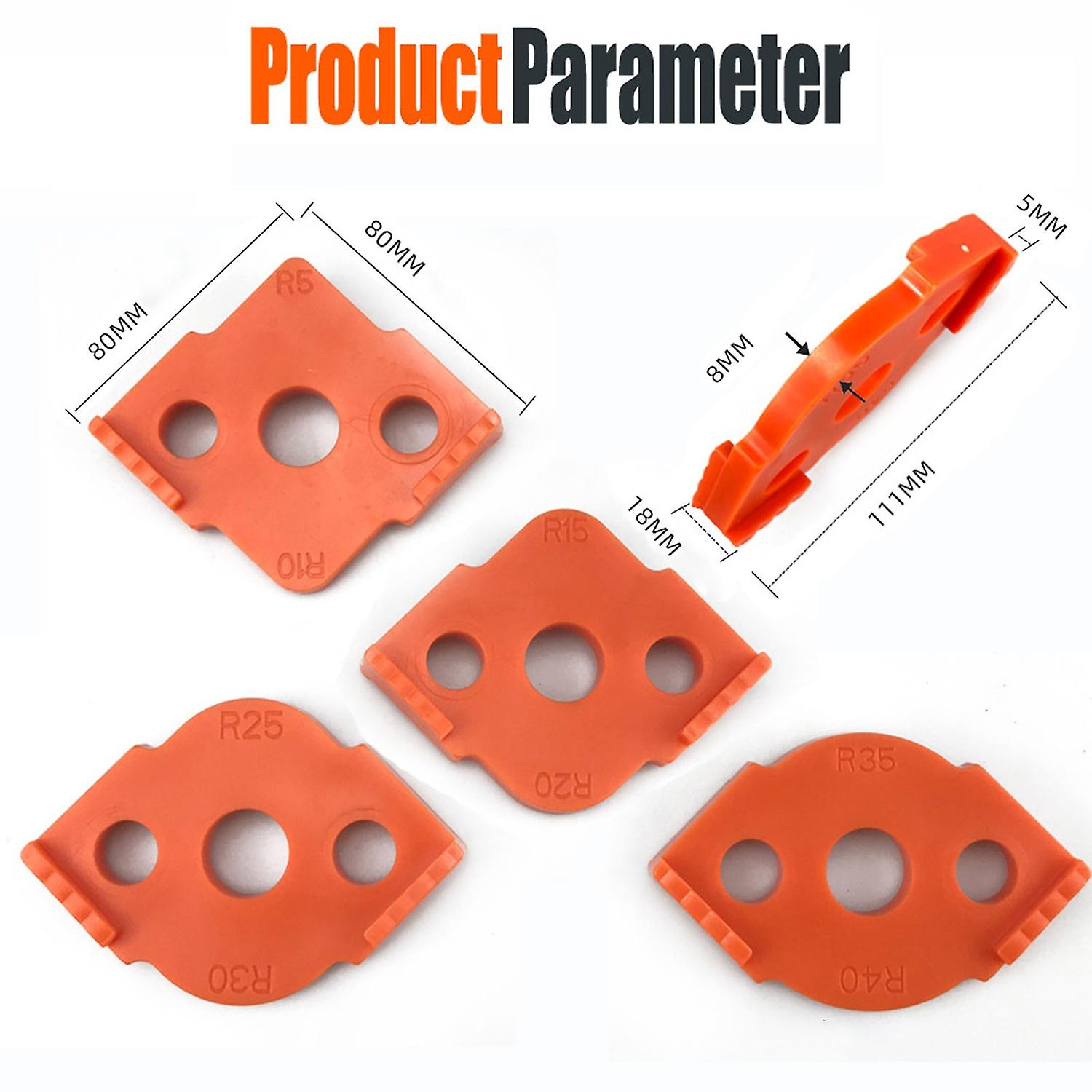 Router Template R Angle Semi-Circle 3 Holes High Accuracy Labor-saving ...