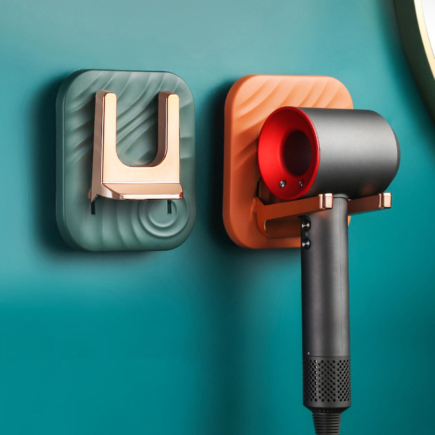 Hair Dyer Holder Self Adhesive Wall Mount Ergonomic Design Foldable ...