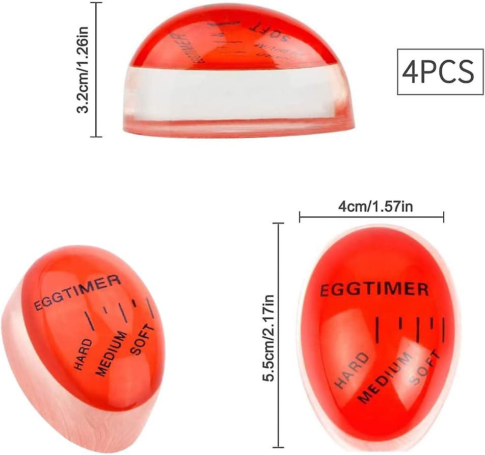 Egg Timer, 4 Pieces Colour Change Egg Timer, Egg Boiler for 4 Hardness ...