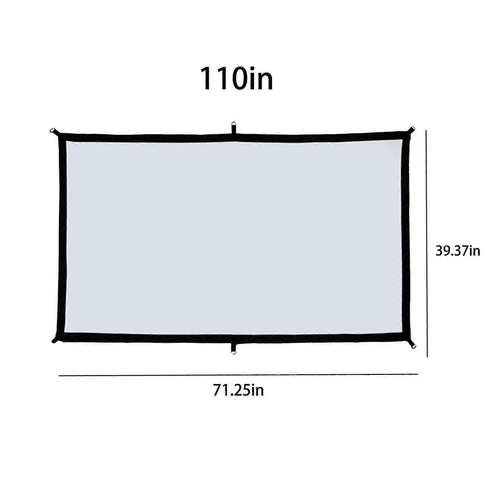 Home Accessories Projector Screen 110 Inch, Movie Projector Screen 16:9 ...