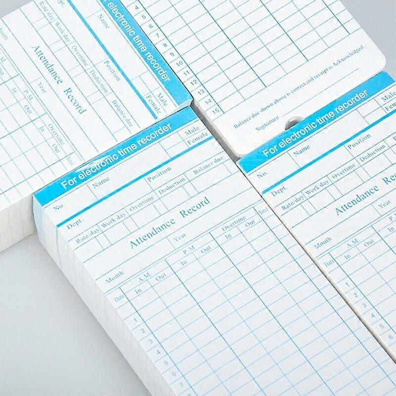 90Pcs/Pack Time Cards Monthly Time Cards 2 Dimensions 18 8.4Cm For ...