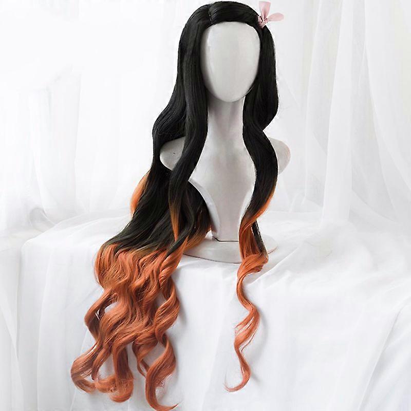 Anime Demon Slayer Kimetsu No Yaiba Nezuko Kamado Nezuko Cosplay Wig ...