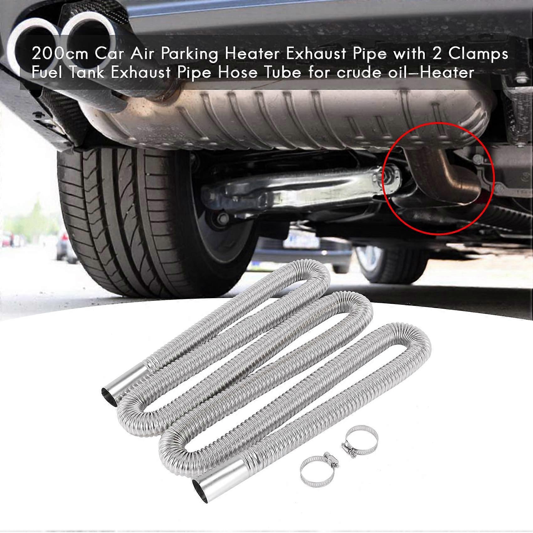 200cm Car Air Parking Heater Exhaust Pipe with 2 Clamps Fuel Tank ...