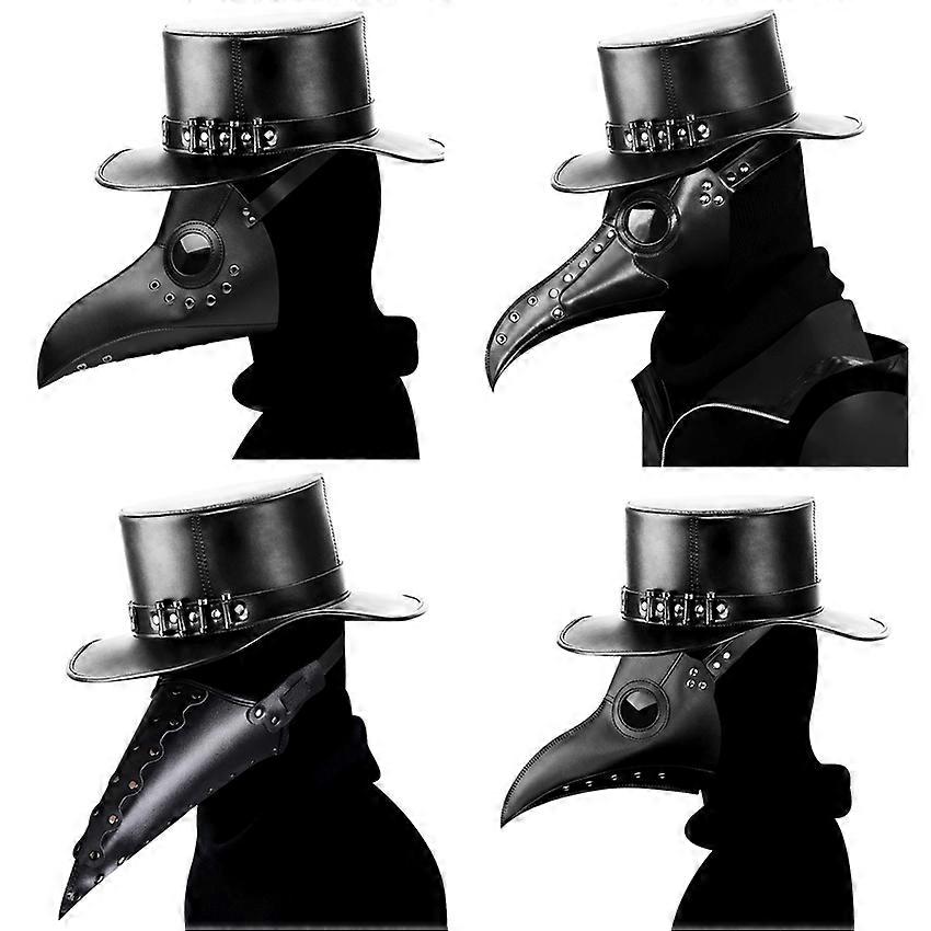 Plague Doctor Mask For Face Scary Medieval Steampunk Raptor Disguise ...