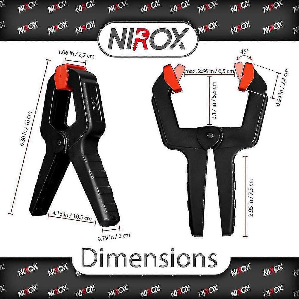 2024 Nirox Set Of 8 Spring Clamps - Clamps With A Large Span - High ...