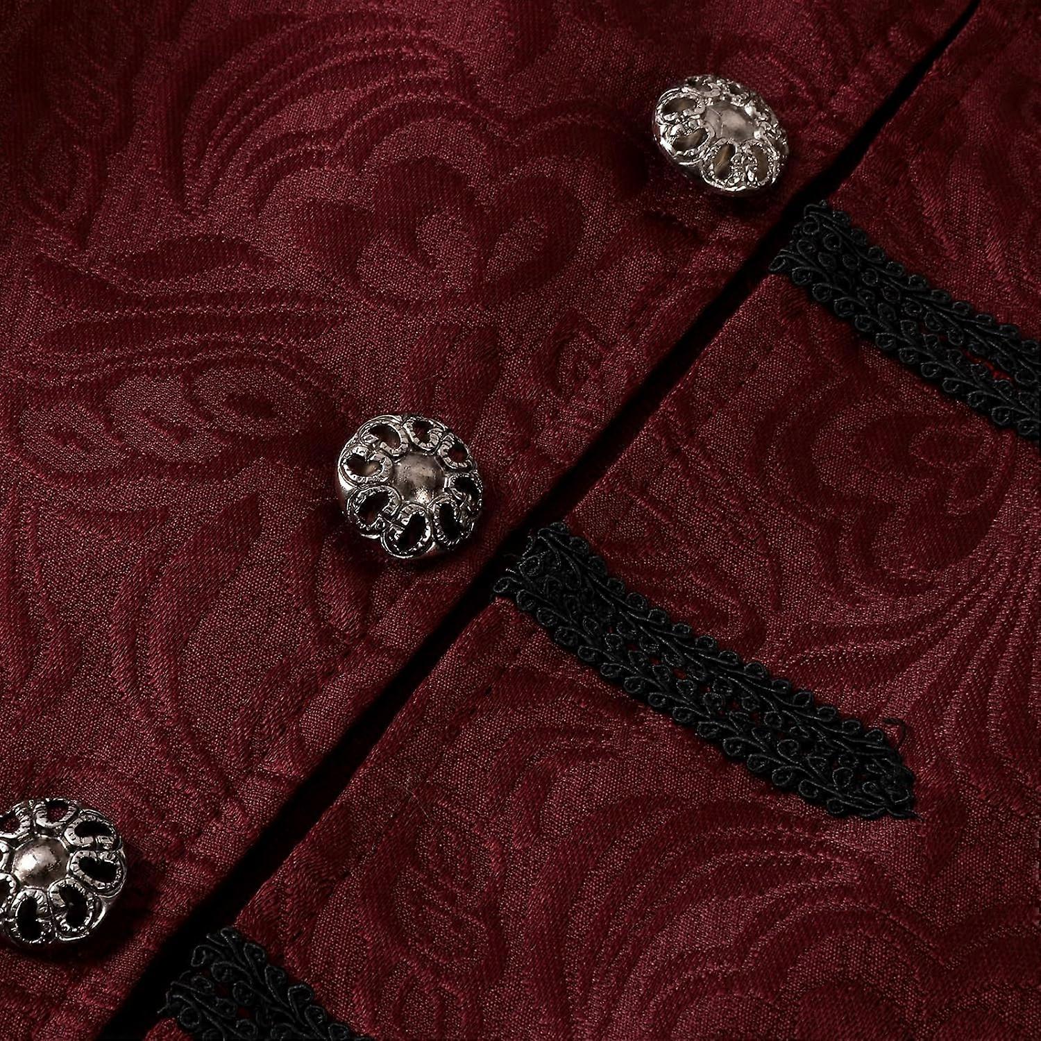 Men Steampunk Costume Tailcoat Jacket Vintage Medieval Costume Gothic ...