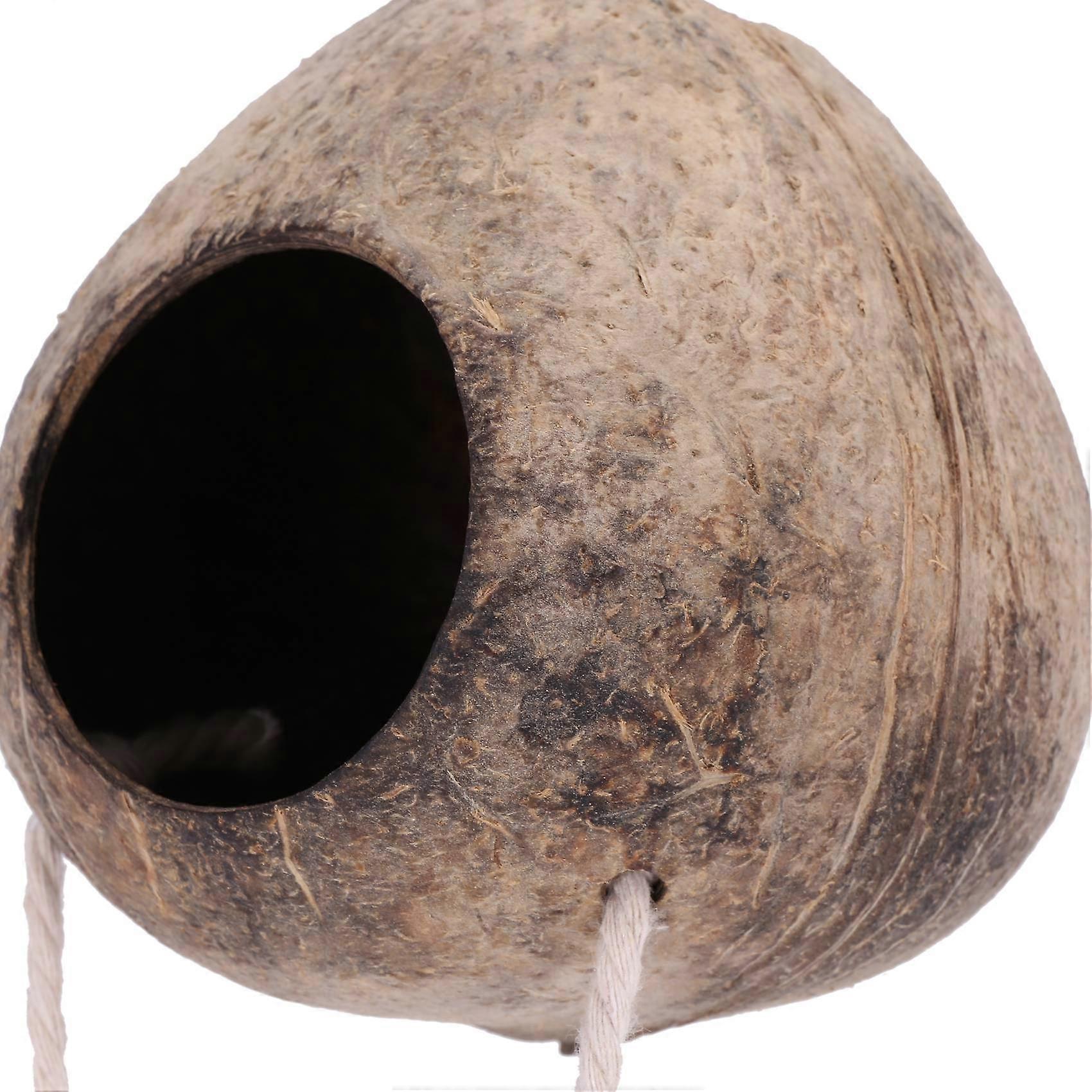 100% Natural Coconut Husk Coconut Hide with Ladder for Bird Shell Hideaway Habitat 2 | Fruugo UK