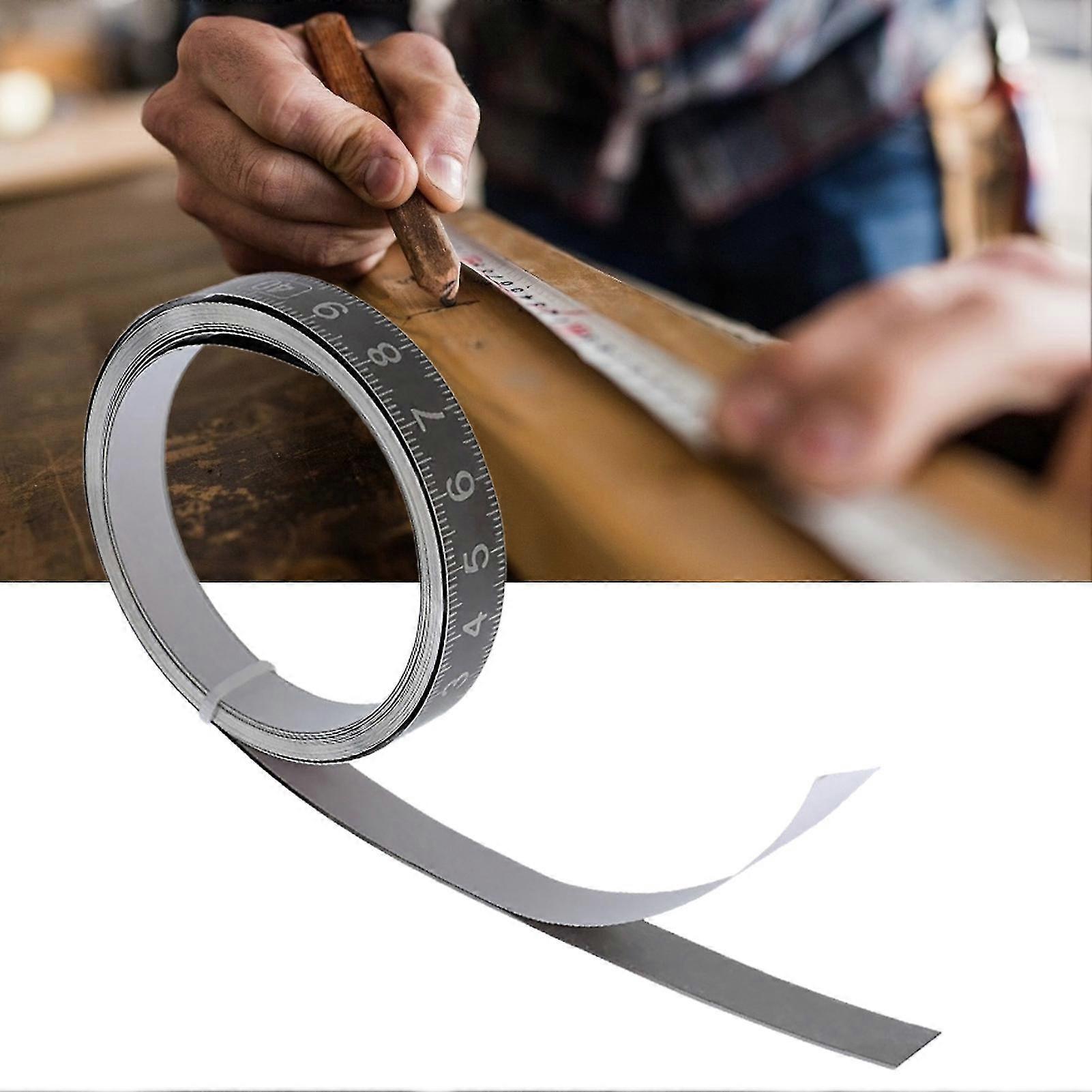 Self-adhesive Stainless Steel Measure Tape Ruler Sticker For Carpentry ...