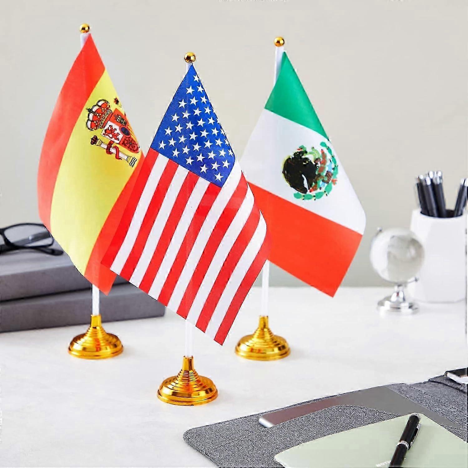 24 Pack National Flags Of The World With Stand Base, World Country ...