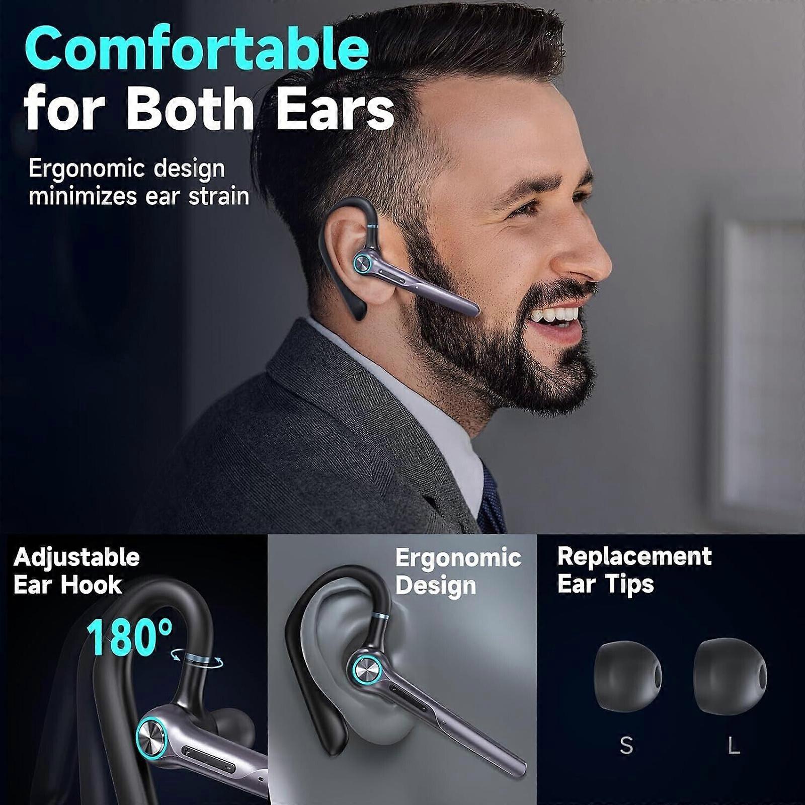 Trucker New Wireless Mic Blue Parrot Bluetooth Noise Cancelling Headset ...