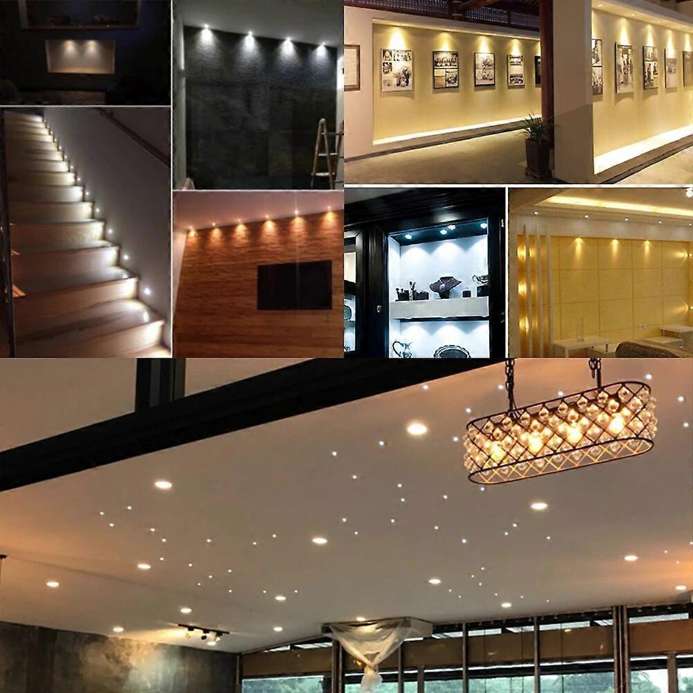 12V Mini LED Spot Downlights 1W Dimmable Ceiling Lamp Set Remote ...