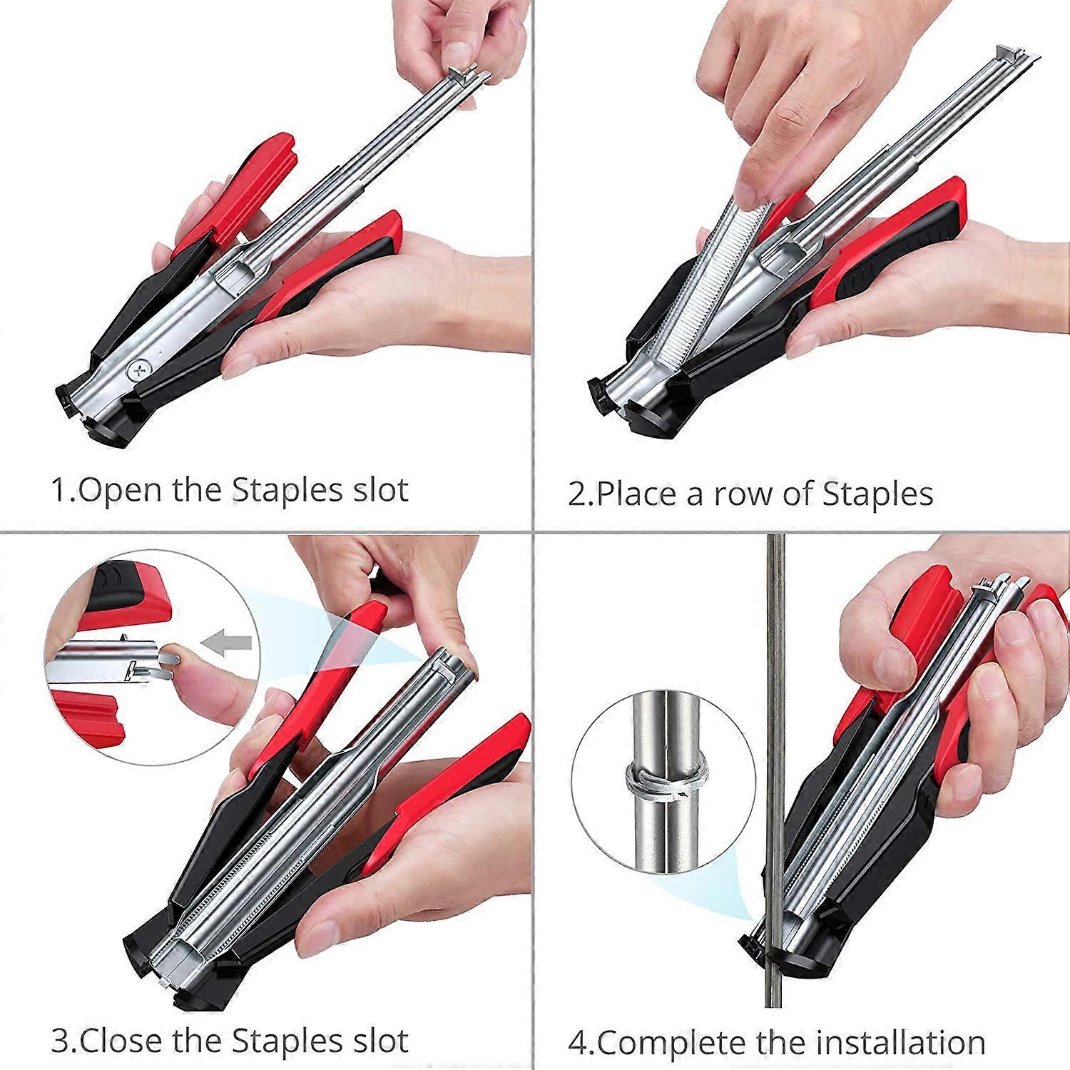 Automatic Wire Clip Circlip Plier Fence Stapler with 2500PCS Galvanized ...