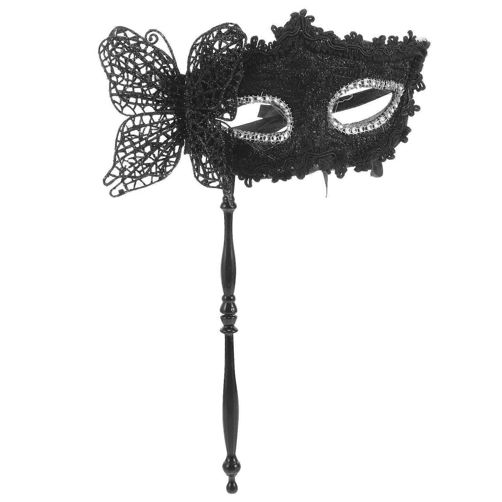 Masquerade Mask with Stick Costume Mask Prom Mask Dancing Party Mask ...