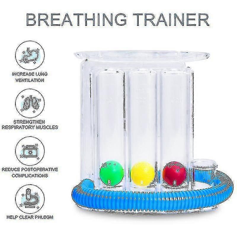 Breathing Trainer Home Respiratory Train Tool, 3 Ball Deep Breathing ...