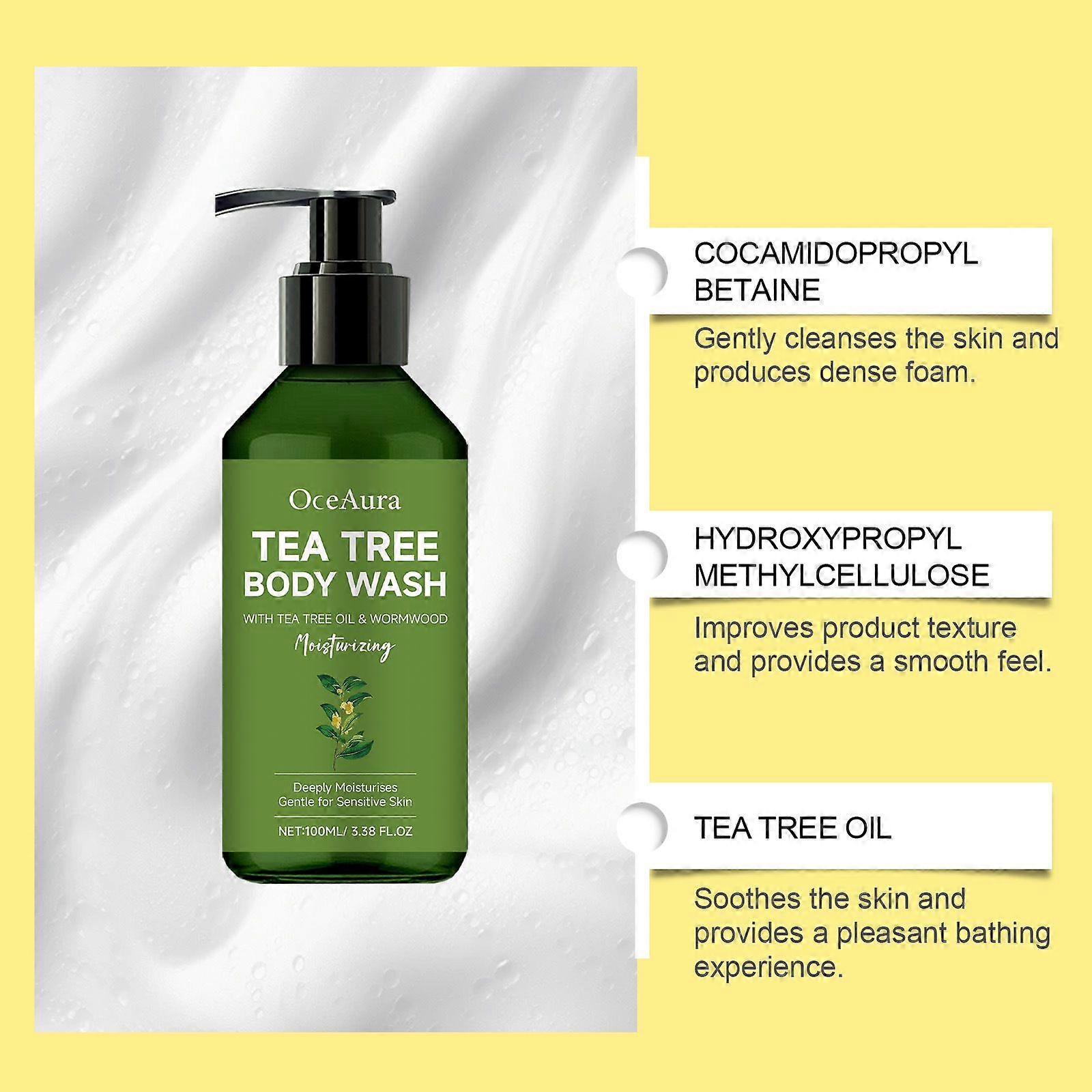 Tea Tree Body Wash with Wormwood, Gentle and Refreshing Cleansing Body ...