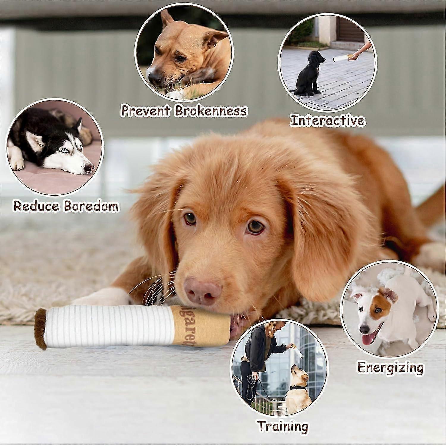 Interactive Giggles Dog Toys Cigarettes Dog Toys Squeaky Cigar Toy ...