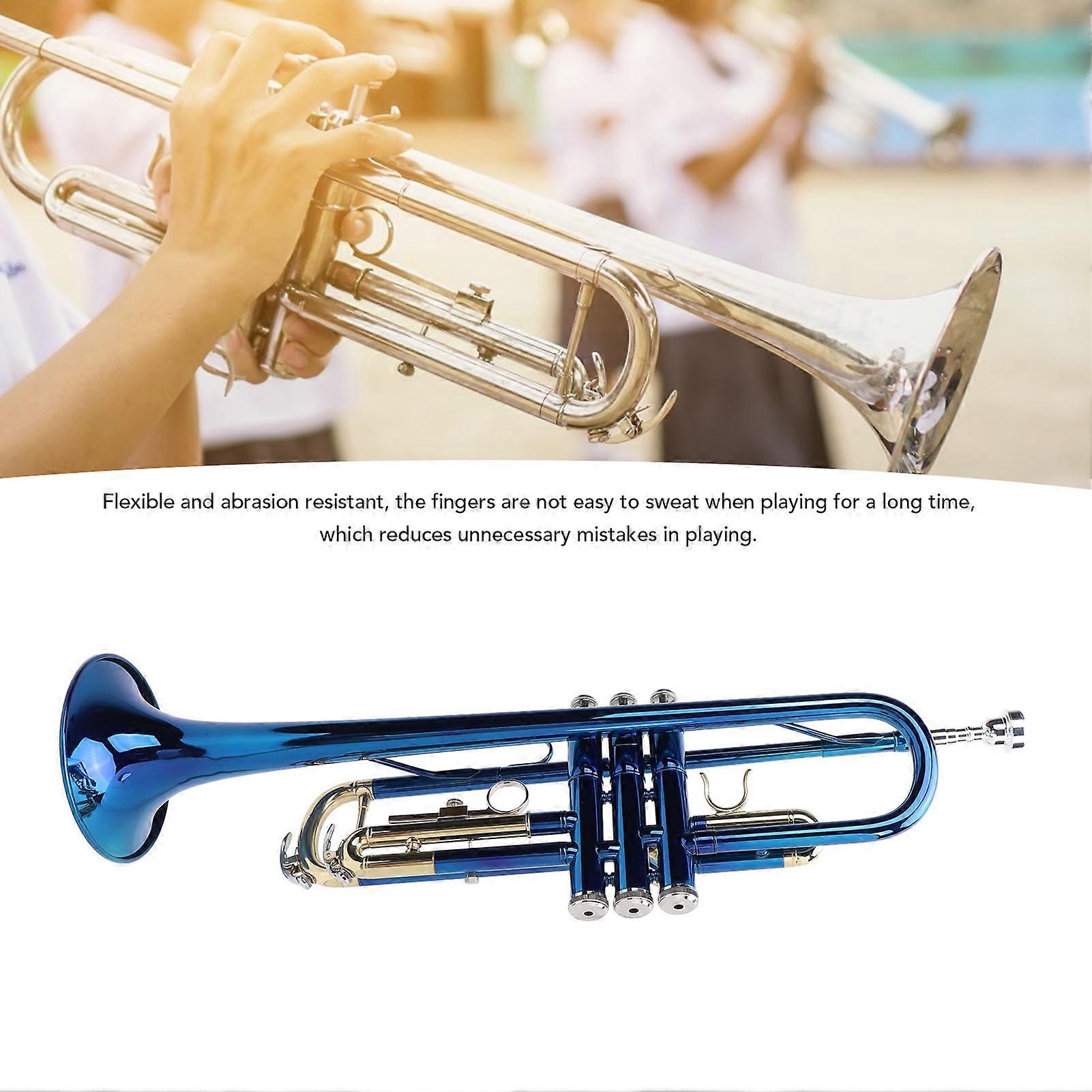 Blue Bb Standard Trumpet with Copper Gold Keys for Beginners ...