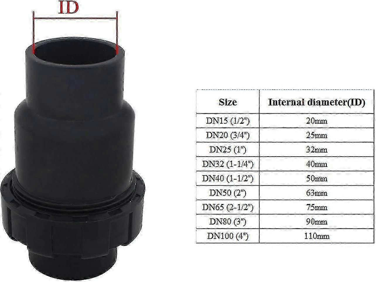 Clapet anti-retour à bille25324050mm Pvc Clapet anti-retour Vanne anti ...