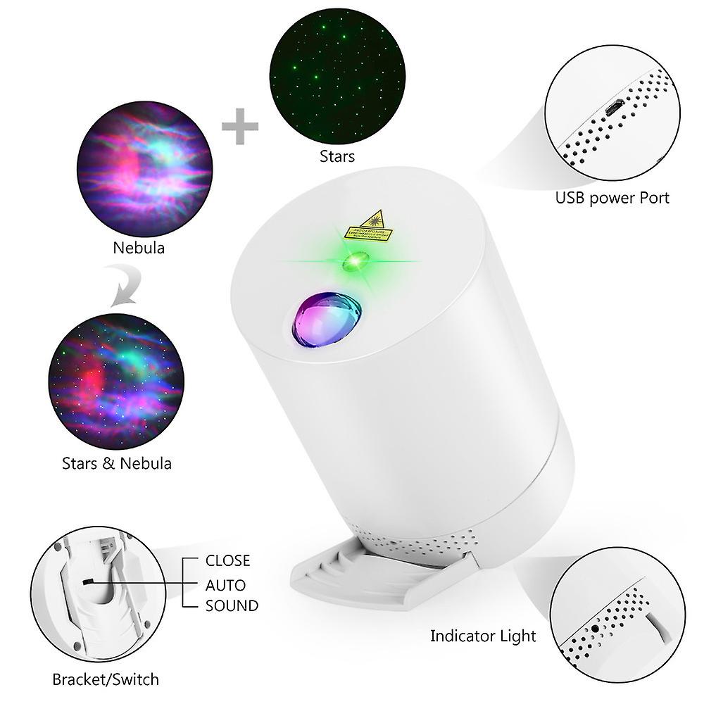 Starry Sky Projector, Ocean Wave Galaxy Lamp With Remote Control ...