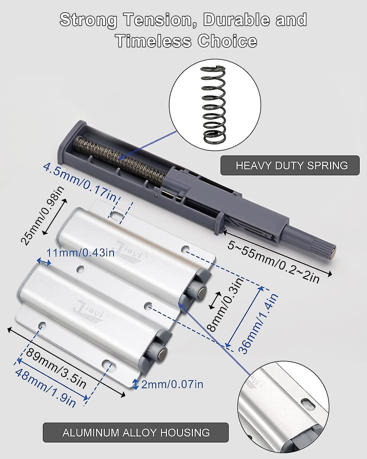 Magnetic Push Latch Heavy Duty 4 Pack Double Push To Open Door Latch ...