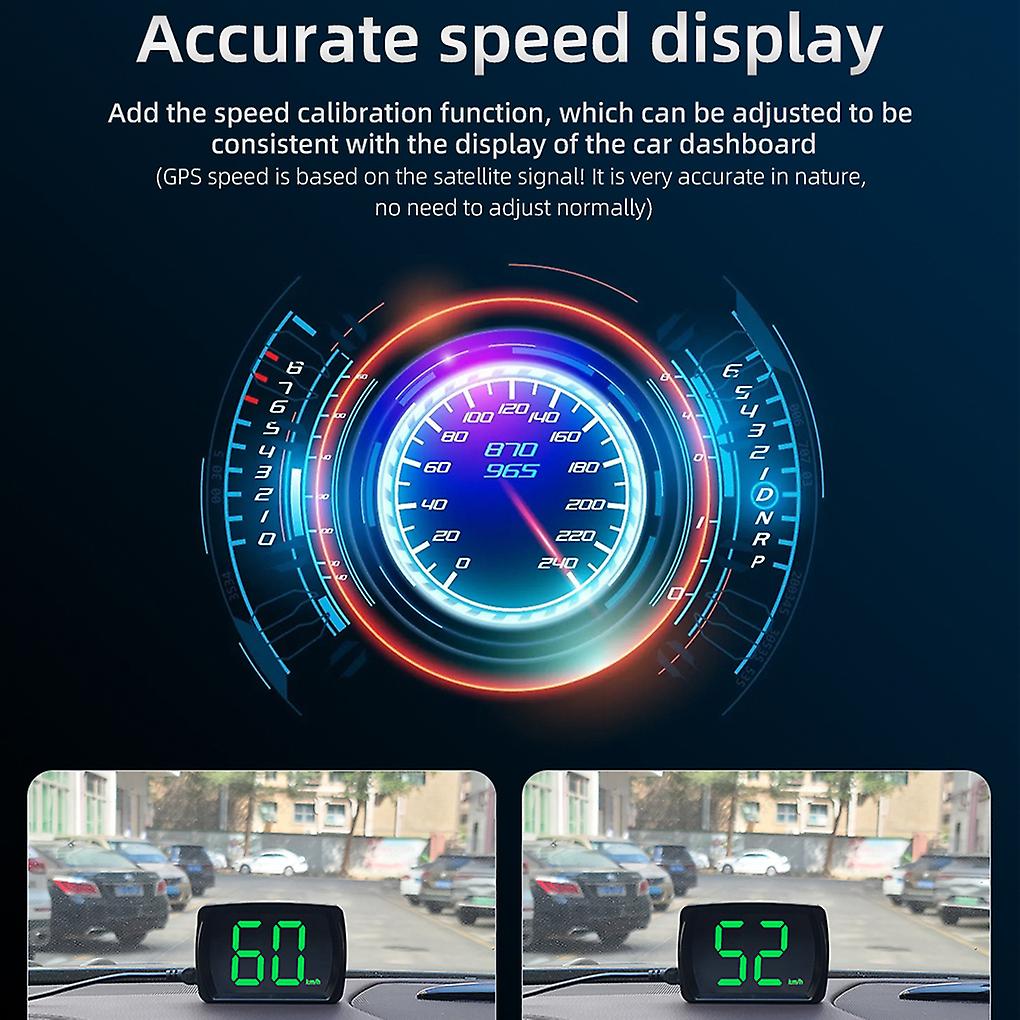 Auto Hud Digital Speedometer Head Up Display Big Font Speed Alarm ...