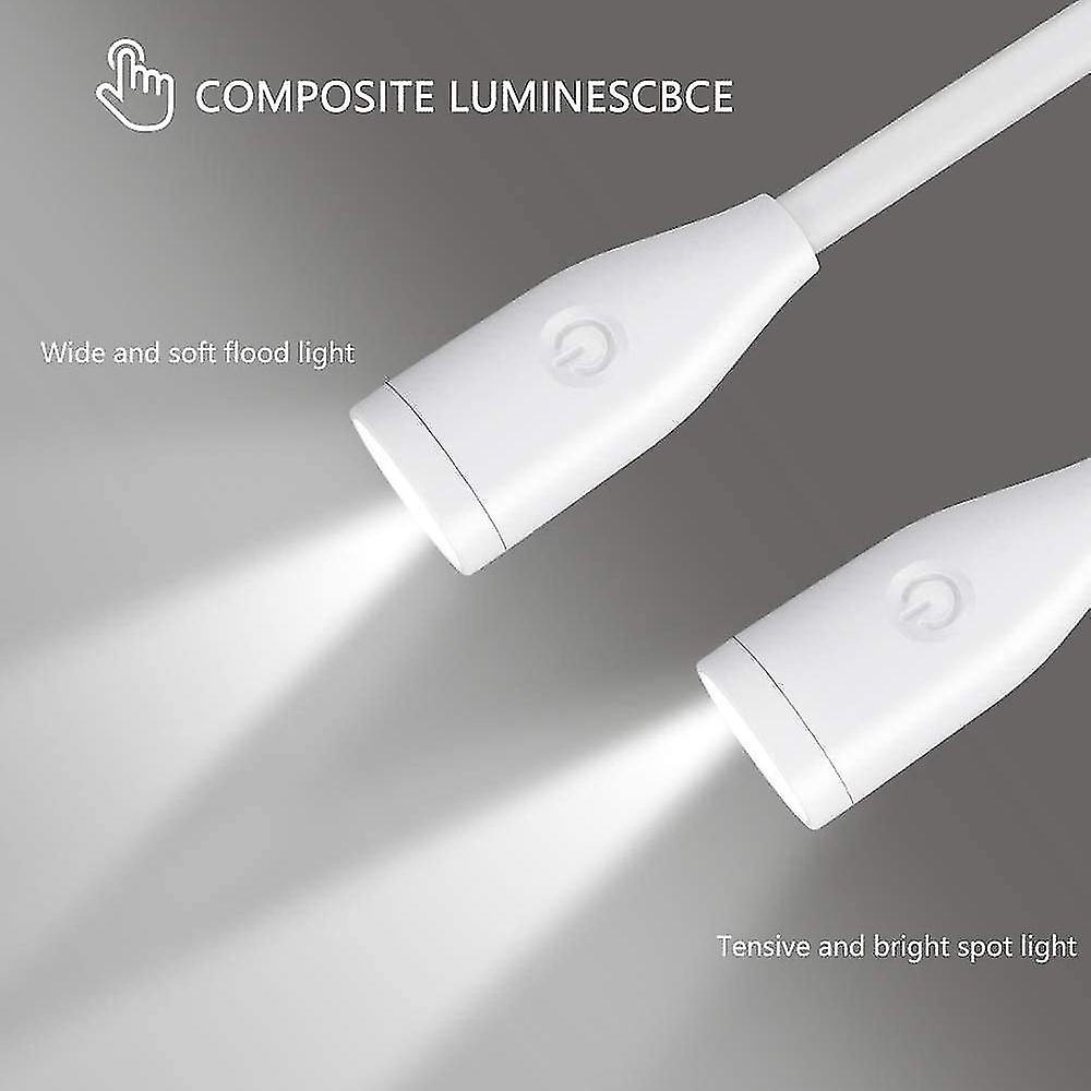 Flexible Led Book Lamps,4 Led Neck Reading Lamp,rechargeable Neck Lamp ...