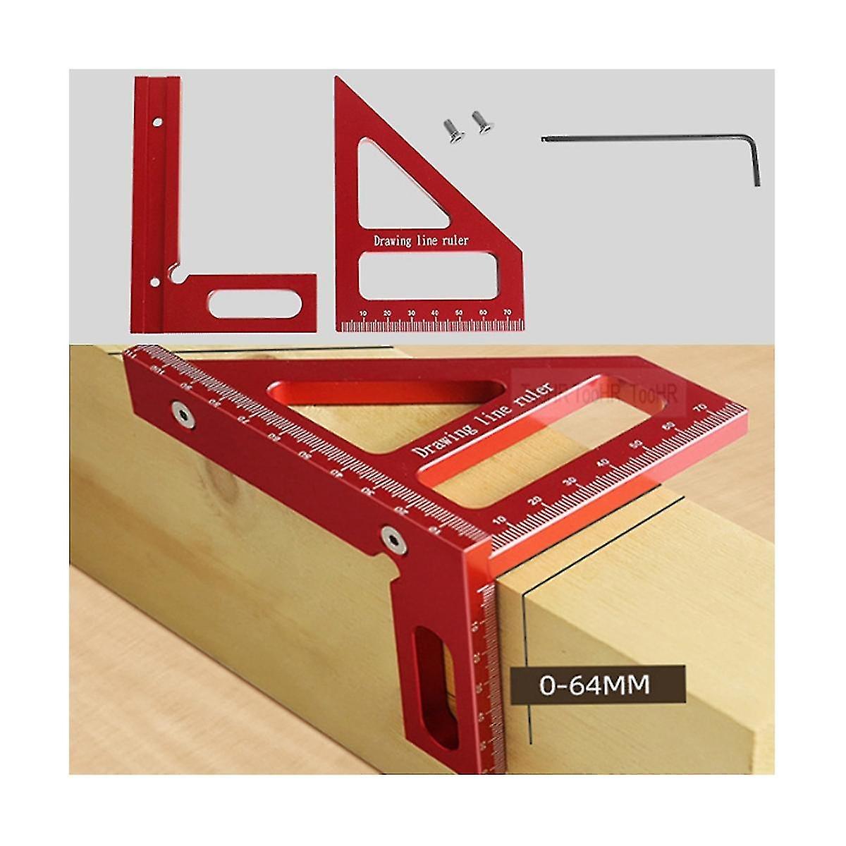 Square Protractor Alloy Miter Tri Ruler Layout Measuring Tool For ...