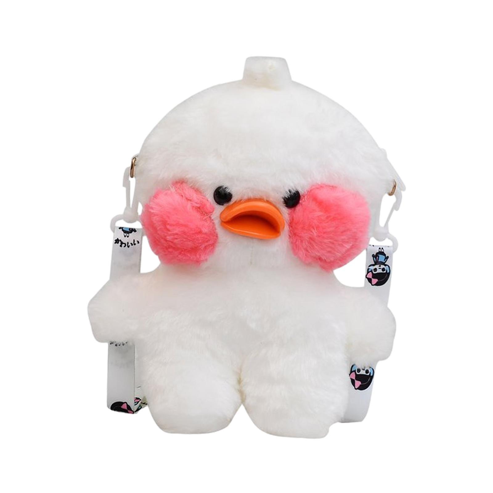 Women Duck Shoulder Bag Plush Bag Adjustable Strap Cute Travel Purse ...